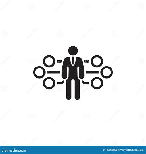Icono De La Gesti n Del Flujo Dise o Plano Stock de ilustración