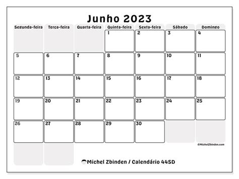 Calendário de junho de 2023 para imprimir 47SD Michel Zbinden PT