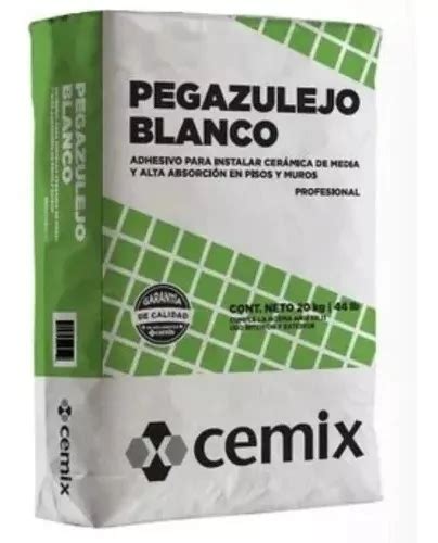 Adhesivo Pegazulejo Blanco 20 Kilogramos Cemix
