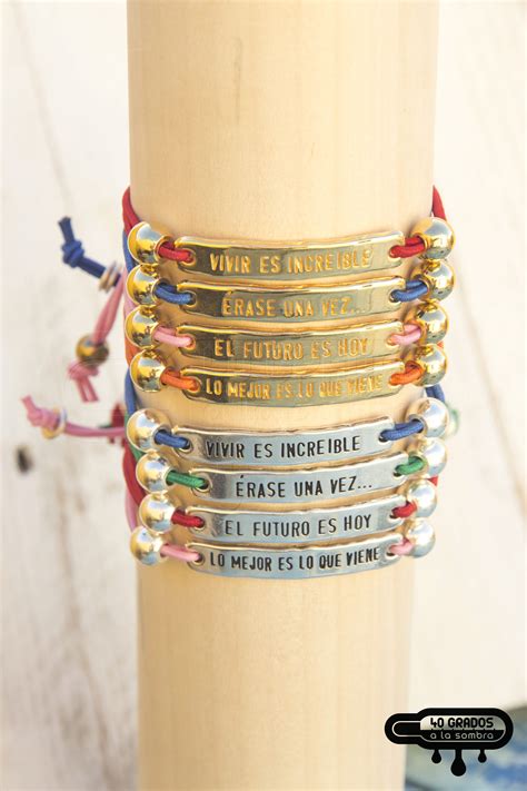 Pulseras con mensaje Vivir es increíble Lo mejor está por venir El