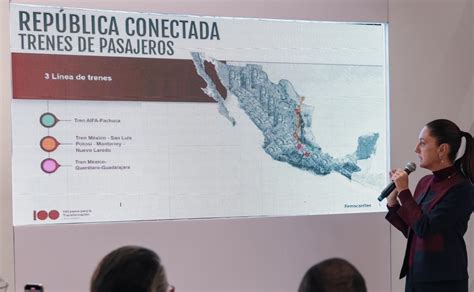 Sheinbaum anuncia nuevas líneas de trenes de pasajeros hacia