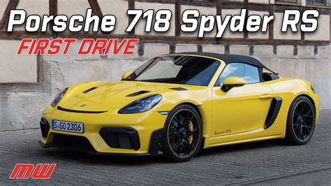 Porsche Spyder Rs Motorweek First Drive Youtube