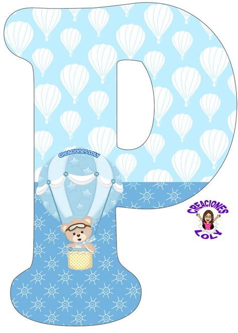 Creaciones Loly Abecedario Alfabeto Completo Español Osito en Globo