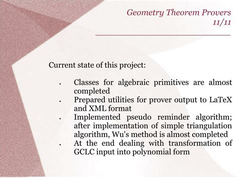ppt java implementation of wu s method for automated theorem proving in geometry powerpoint