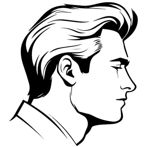 Premium Vector Man Hairstyle Silhouette Vector Illustration