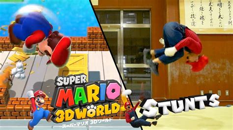 Stunts From Super Mario 3D World In Real Life YouTube