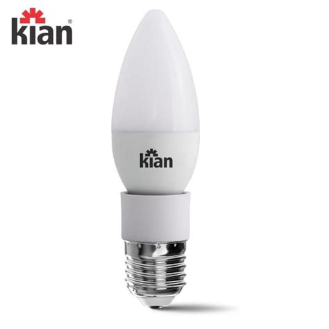 Lâmpada Led Kian Vela Leitosa 4W 6500K E14 Adaptador E27 DM5
