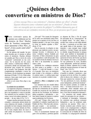 Qu Es Un Ministro En La Biblia La Luz De La Religi N