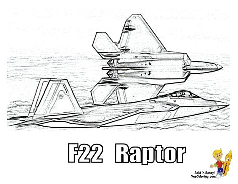 Sketch Of Military Jets Coloring Pages