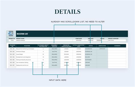 Project Milestone Tracker Template Google Sheets Excel Template Net