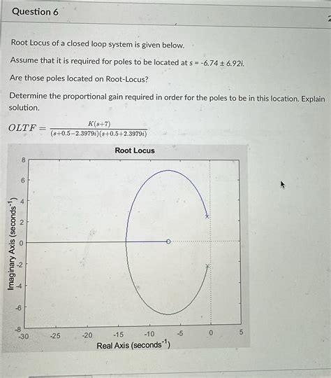 solved root locus of a closed loop system is given below