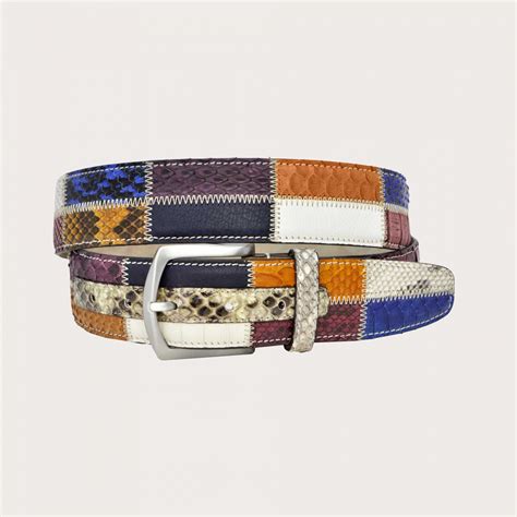 Atemberaubender Python Patchwork Gürtel von Brucle Exklusives