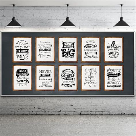 Buy Pieces Motivational Classroom Posters Industrial Chic Bulletin