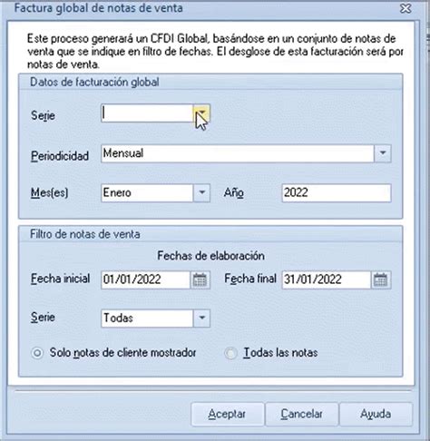 Cómo elaborar una factura global de nota de venta Portal de