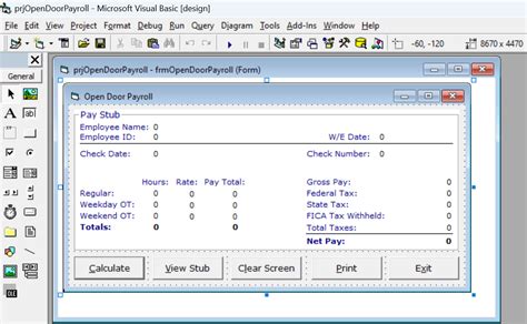 payroll program tool in visual basic 6 techronology