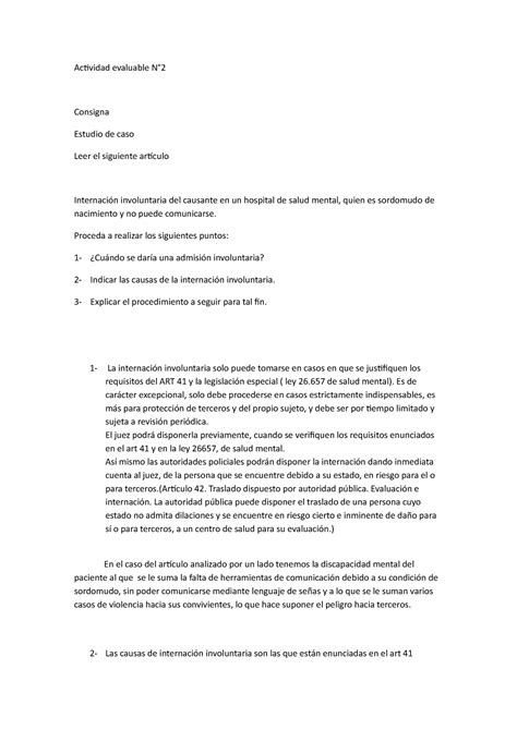 Actividad Evaluable Derecho Civil F Actividad Evaluable N Consigna