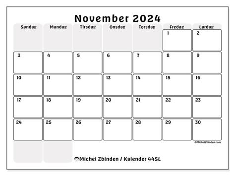 Kalender November 2024 Kasser SL Michel Zbinden DA