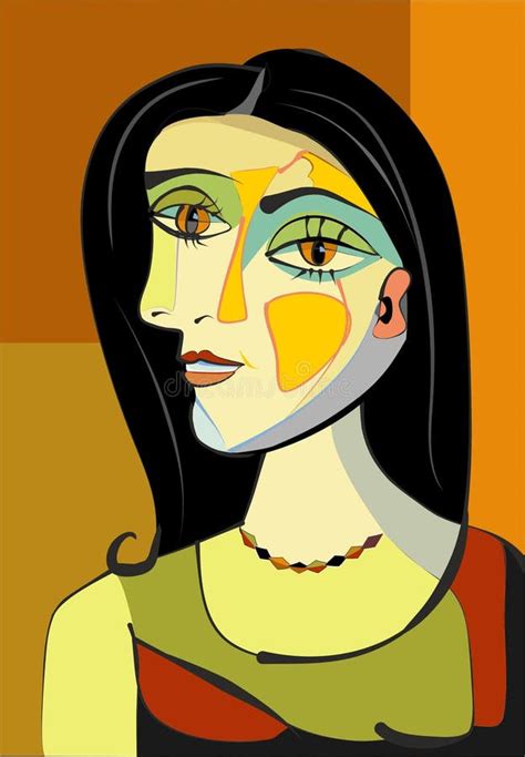 Retrato Cubista De Ilustraci N Del Vector Ilustraci N De Cubismo