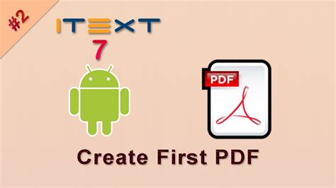 create first pdf using itext7 library android itext 7 tutorial youtube