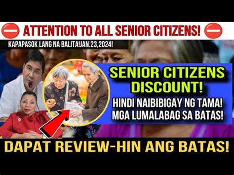 SENIOR CITIZENS DISCOUNT HINDI NAIBIBIGAY NG TAMA DAPAT REVIEW HIN
