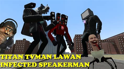 SKIBIDI TOILET TITAN TVMAN LAWAN INFECTED TITAN SPEAKERMAN DAN TITAN
