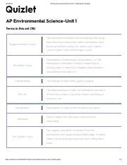 AP Environmental Science Unit 1 Flashcards Quizlet Pdf 3 29 2021 AP