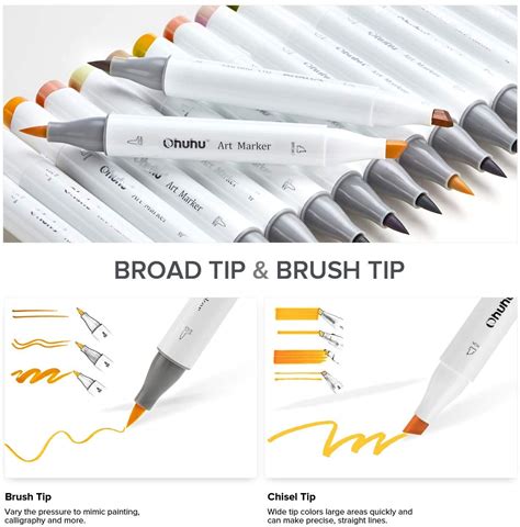 Buy Ohuhu Alcohol Brush Markers Color Art Marker Set Double