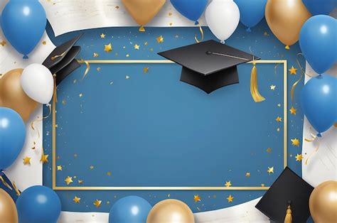 Un Marco De Flores Con La Cinta De La Gorra De Graduaci N Y El Diploma