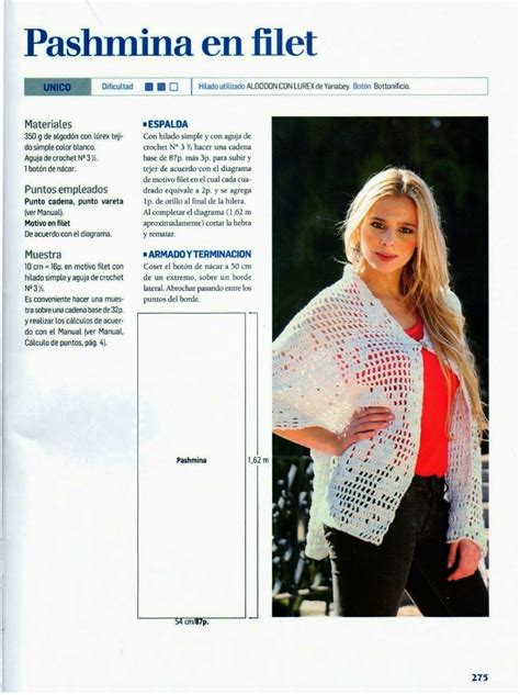 Pashmina en crochet filet explicación en Español