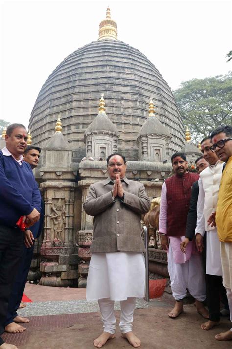 Hon Ble Bjp National President Shri J P Nadda Offered Prayers At Maa