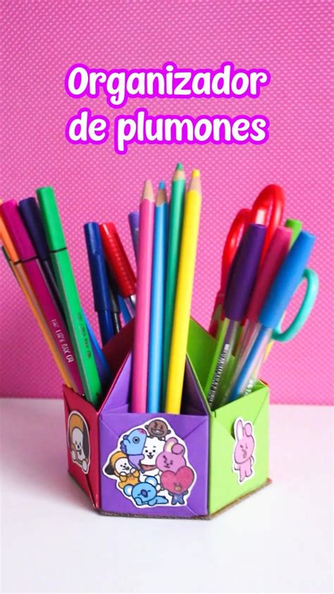 Organizador de escritorio para plumones y más origami Artofit