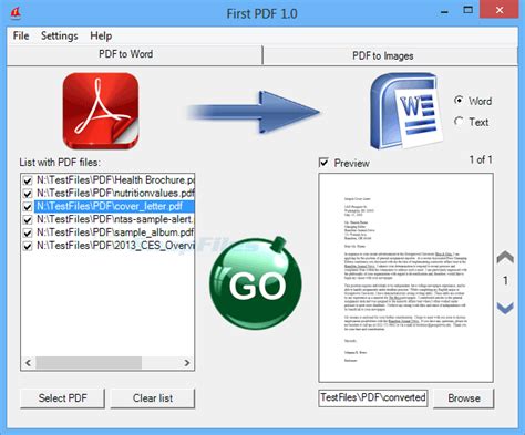 first pdf screenshot and download at