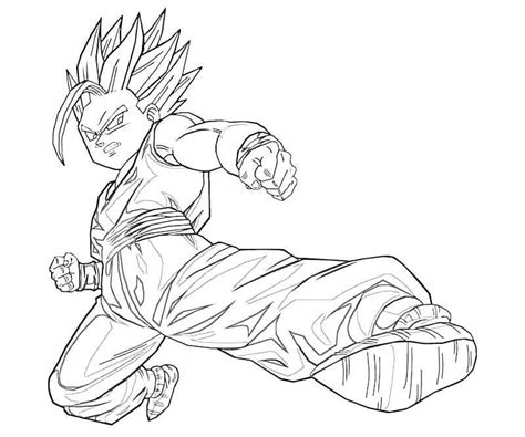 Niño Gohan Genial para colorear imprimir e dibujar ColoringOnly