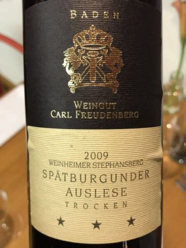 Weingut Carl Freudenberg Weinheimer Stephansberg Spätburgunder Auslese