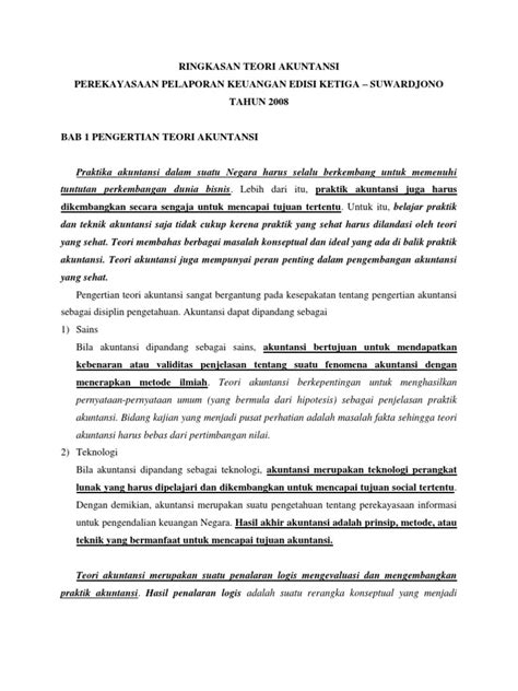 PDF RINGKASAN TEORI AKUNTANSI DOKUMEN TIPS
