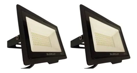 Pack X2 Proyector Reflector Eco Led 50w Fría Glowlux E A