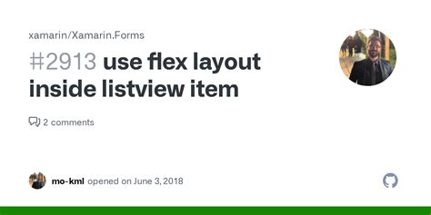 Use Flex Layout Inside Listview Item Issue 2913 Xamarin Xamarin