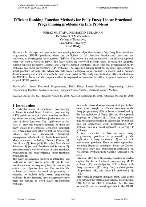 pdf efficient ranking function methods for fully fuzzy linear fractional programming problems
