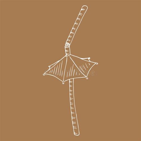 Cocktail Umbrella Icon Vector Illustration Of A Decorative Umbrella