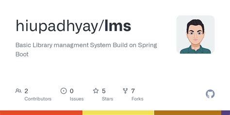 github hiupadhyay lms basic library managment system build on spring boot
