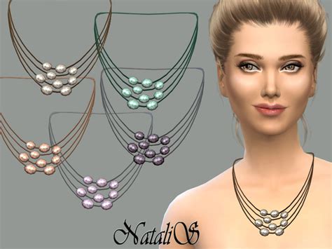 The Sims Resource Natalis Multilayer Freshwater Pearl Necklace Ft Fe