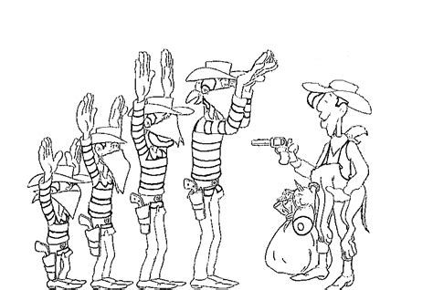 Dessins Gratuits à Colorier Coloriage Lucky Luke à imprimer