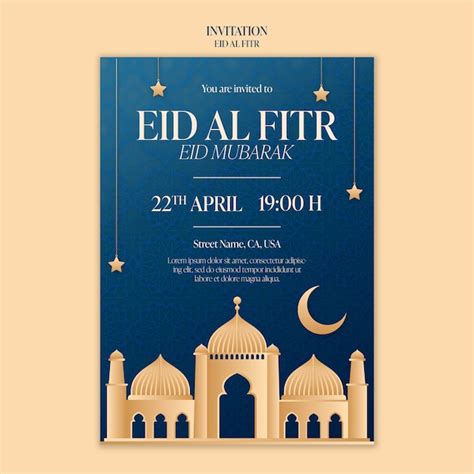 Diseño de plantilla realista de eid al fitr Archivo PSD Gratis