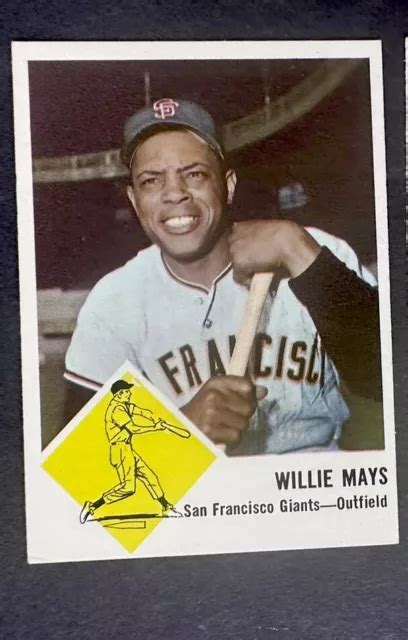 1963 FLEER BASEBALL Willie Mays New York San Francisco Giants HOF MVP