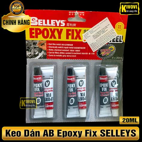 Keo AB 2 Thành Phần Selleys Epoxy Fix Super Steel Nhỏ 20ml Keo Dán Đa