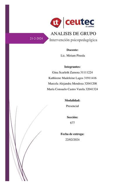 An Lisis De Grupo Kathleene Madeleine Lagos Pavon Udocz