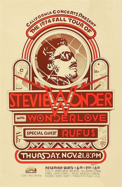 An Old Concert Poster For Steve Wonder