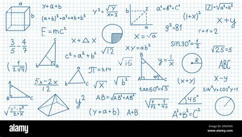 Dibujado a mano símbolos matemáticos icono en estilo plano Ilustración