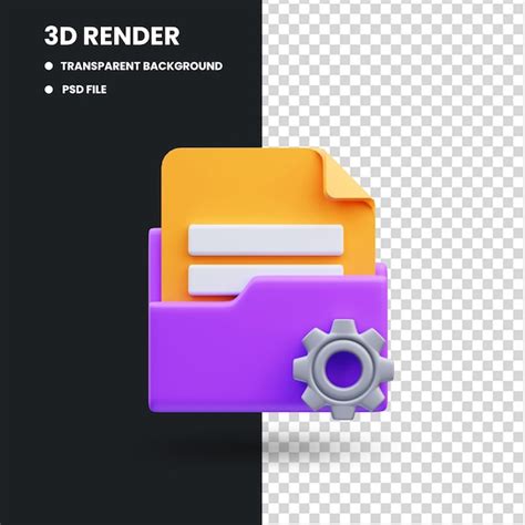 Premium PSD 3d Render Illustration Of Folder Project Management Icon