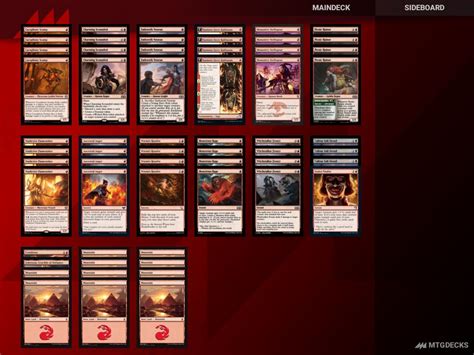 Arena Standard Red Deck Wins Deck By XRICHGX MTG DECKS